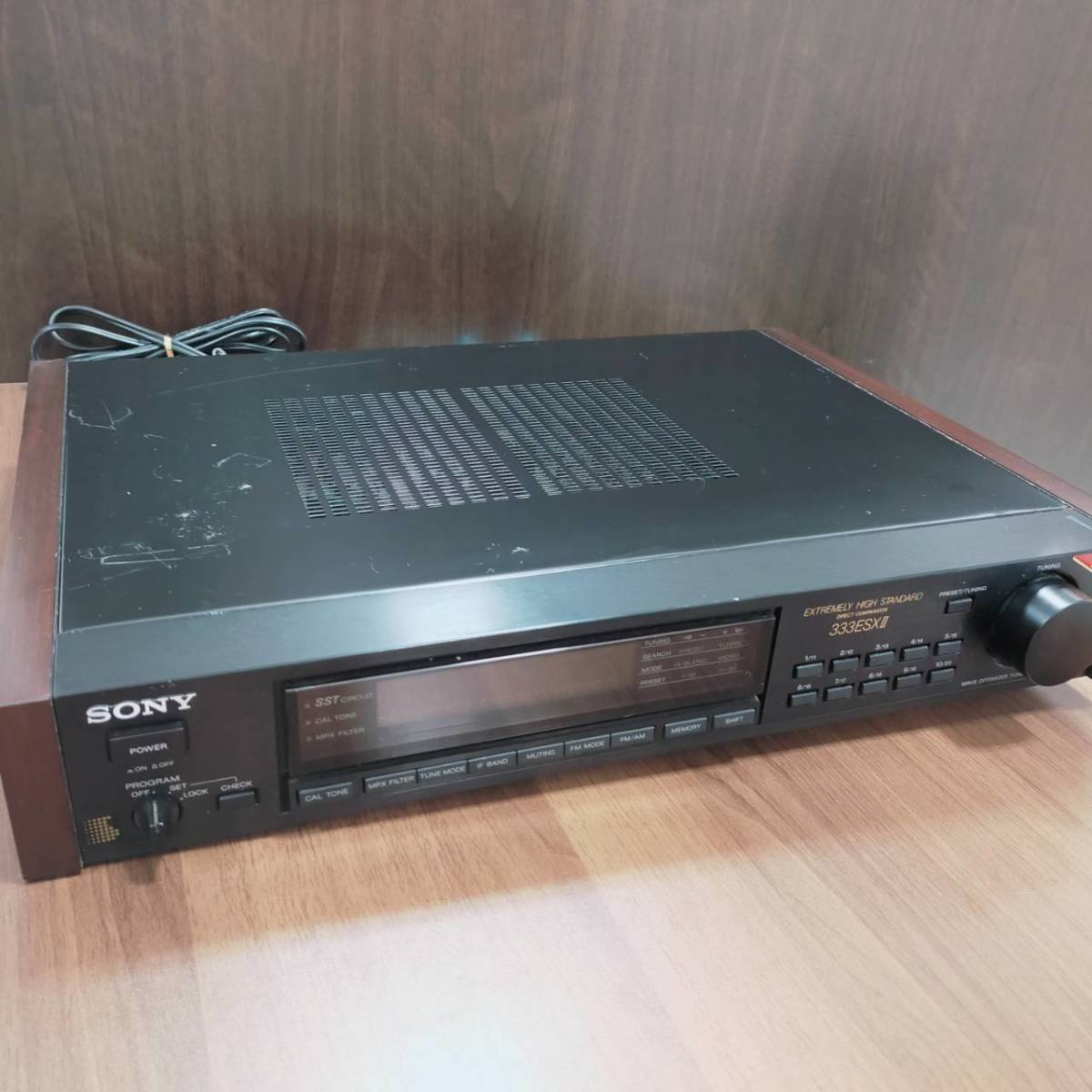 【目立った傷や汚れなし】SONY ソニー ST-S333ESX FM STEREO FM-AM TUNER チューナー 音響機器 家電 機材 木目調 デッキ コンポ オーディオ アンティーク ...