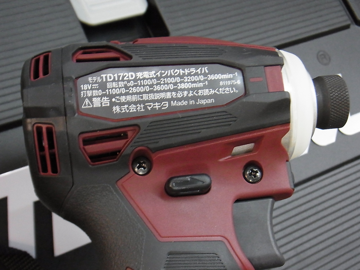【未使用 （詳細）】【オーセンティックレッド】新品 マキタ 18V充電式インパクト TD172D 本体＋ケース ★領収書発行可★(検索)TD172DGXARの落札情報詳細 - Yahoo ...