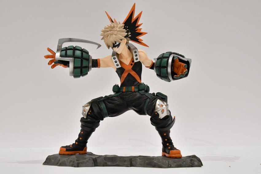 【傷や汚れあり （詳細）】056 y0643 コトブキヤ ARTFX J 僕のヒーローアカデミア 1/8 爆豪勝己 メーカー特典素顔ヘッド付 ...