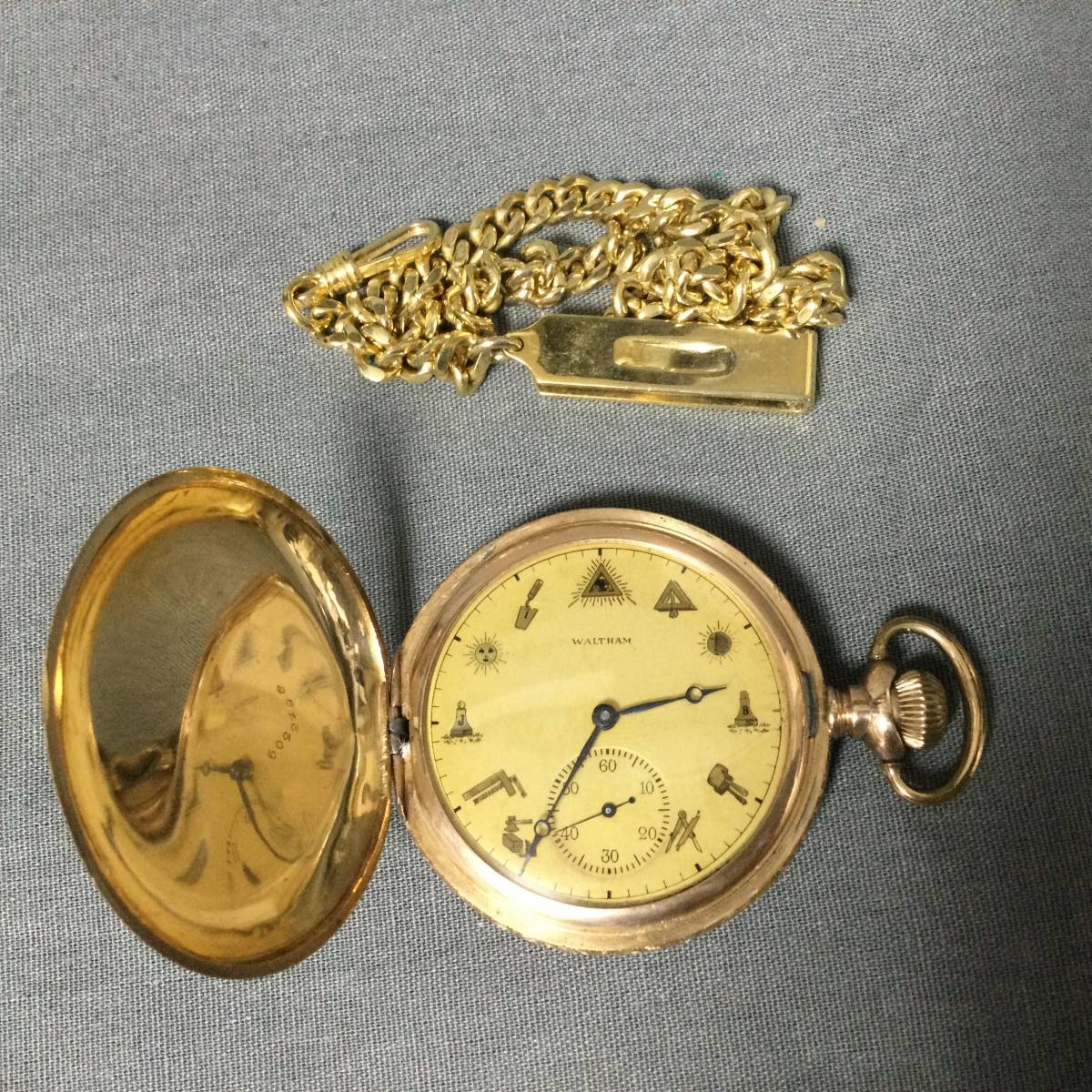 【傷や汚れあり】311/20 189051 WALTHAM ウォルサム 懐中時計 ゴールド 14K 本体重量約73.3g の落札情報詳細 ...