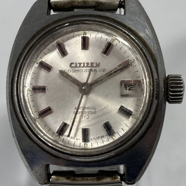 【傷や汚れあり】B409-M18-1018 CITIZEN シチズン COSMO STAR V2 17石 4-690184TA デイト ...