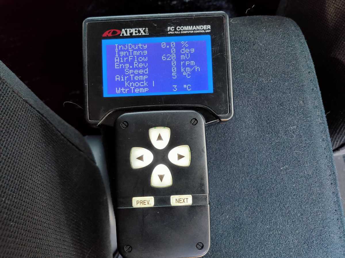 【目立った傷や汚れなし】APEXi アペックス パワーFC コマンダー FC COMMANDER ブルー液晶 ECU S13 S14 S15 ...