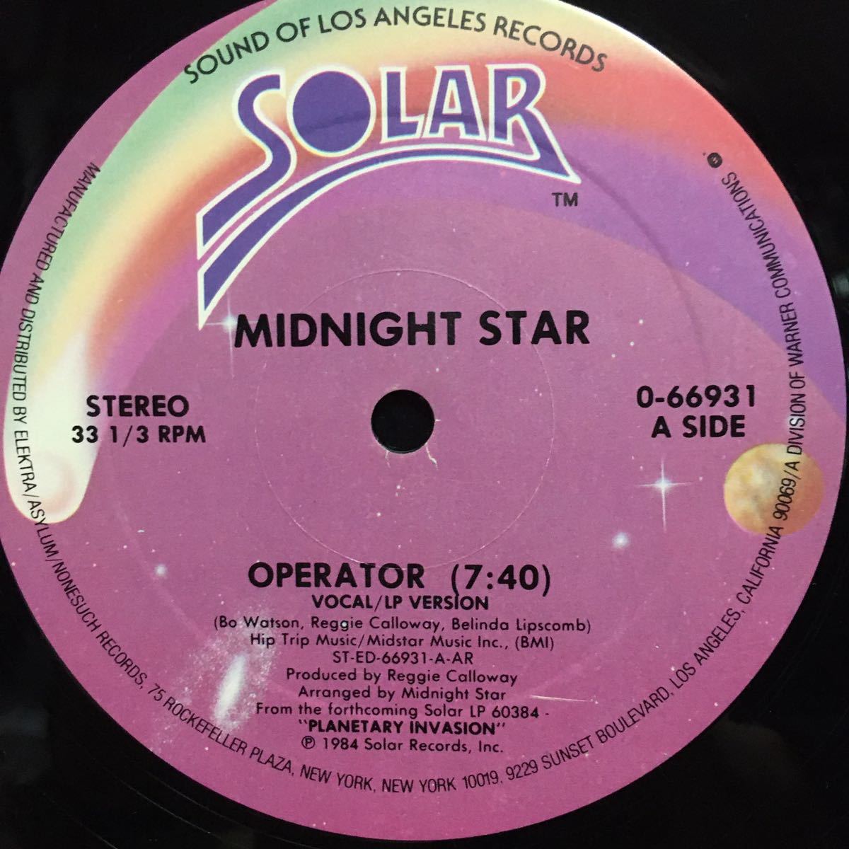 【やや傷や汚れあり】★★★ MIDNIGHT STAR：OPERATOR ★★★ 1984年DISCOヒット 海外プロモ の落札情報詳細 ...