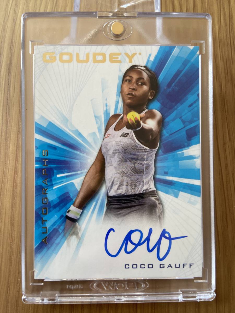 【目立った傷や汚れなし】coco gauff Goodwin Champions 2021 goudey Autographs upper ...