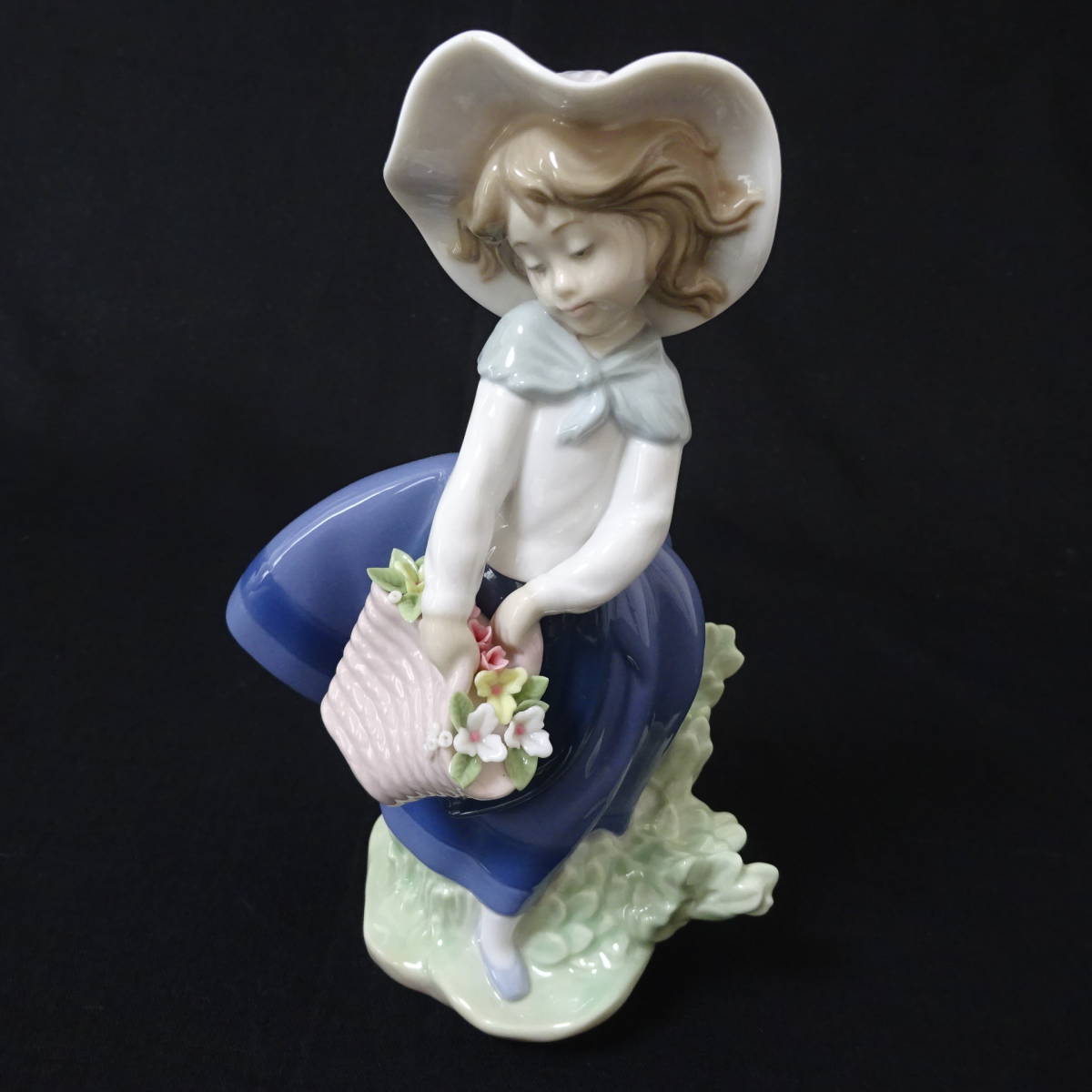 【やや傷や汚れあり】【1387654-166】LLADRO リヤドロ 5222/きれいな花ばかり フィギュリン 陶器人形 置物 インテリア ...