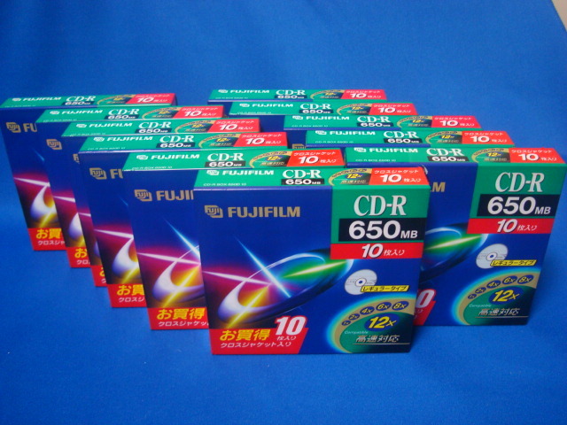 【未使用】 代行業者不可 早者勝【希少CD-Rメディア 富士フィルム/FIJIFILM CD-R BOX 650D10 650MB 110x枚 ...