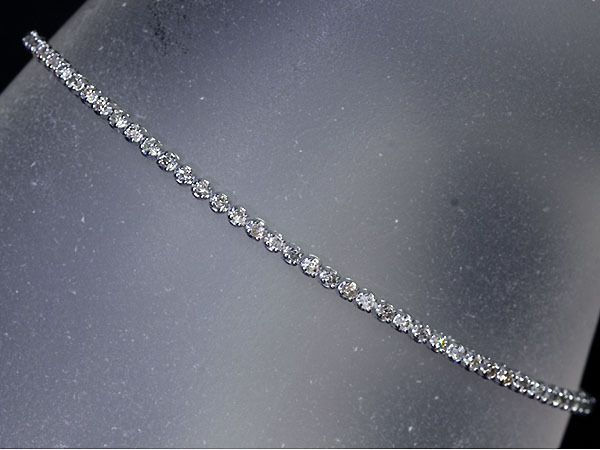 【未使用】6186S【1円～】新品【RK宝石】≪DIAMOND≫ 豪華絢爛!! 天然ダイヤモンド 総計1.00ct K18WG 高級 テニス フルエタニティ ブレスレット の落札情報詳細 ...