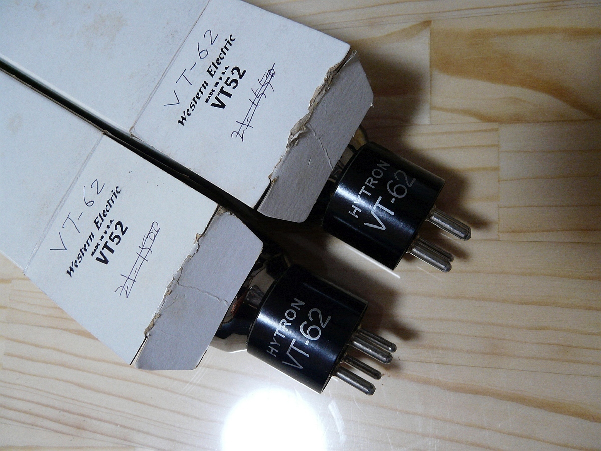 【目立った傷や汚れなし】真空管 HYTRONのVT-62 直熱型三極管 2本セット 中古品の落札情報詳細 - ヤフオク落札価格検索 オークフリー