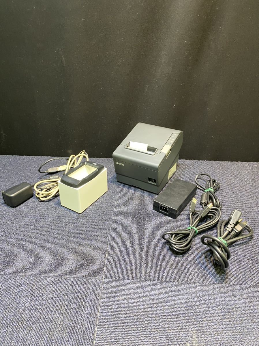 【やや傷や汚れあり】② EPSON エプソン TM-T88V 522 Model M244A 感熱式 USB シリアル カット動作OK ...