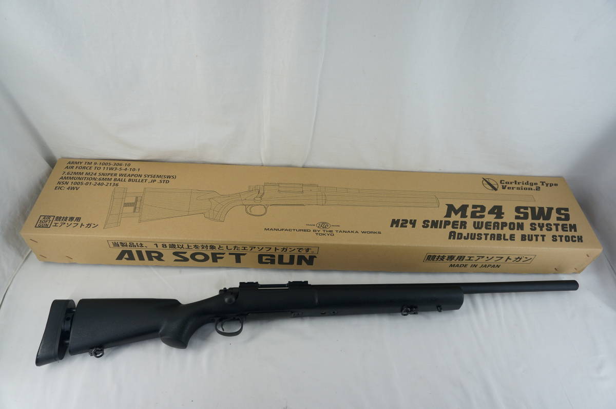 【やや傷や汚れあり】C067C76 TANAKA WORKS タナカ M24 sws カートリッジタイプ version2 ガスボルト ...