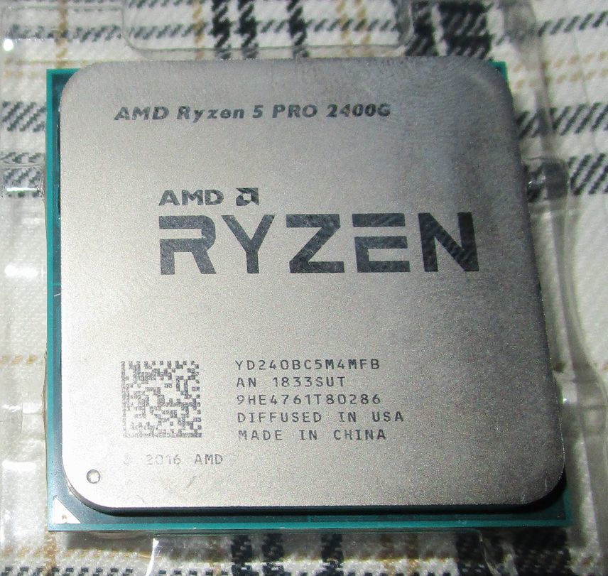 【やや傷や汚れあり】AMD Ryzen 5 PRO 2400G with Radeon Vega 11 Graphics (3.6GHz ...