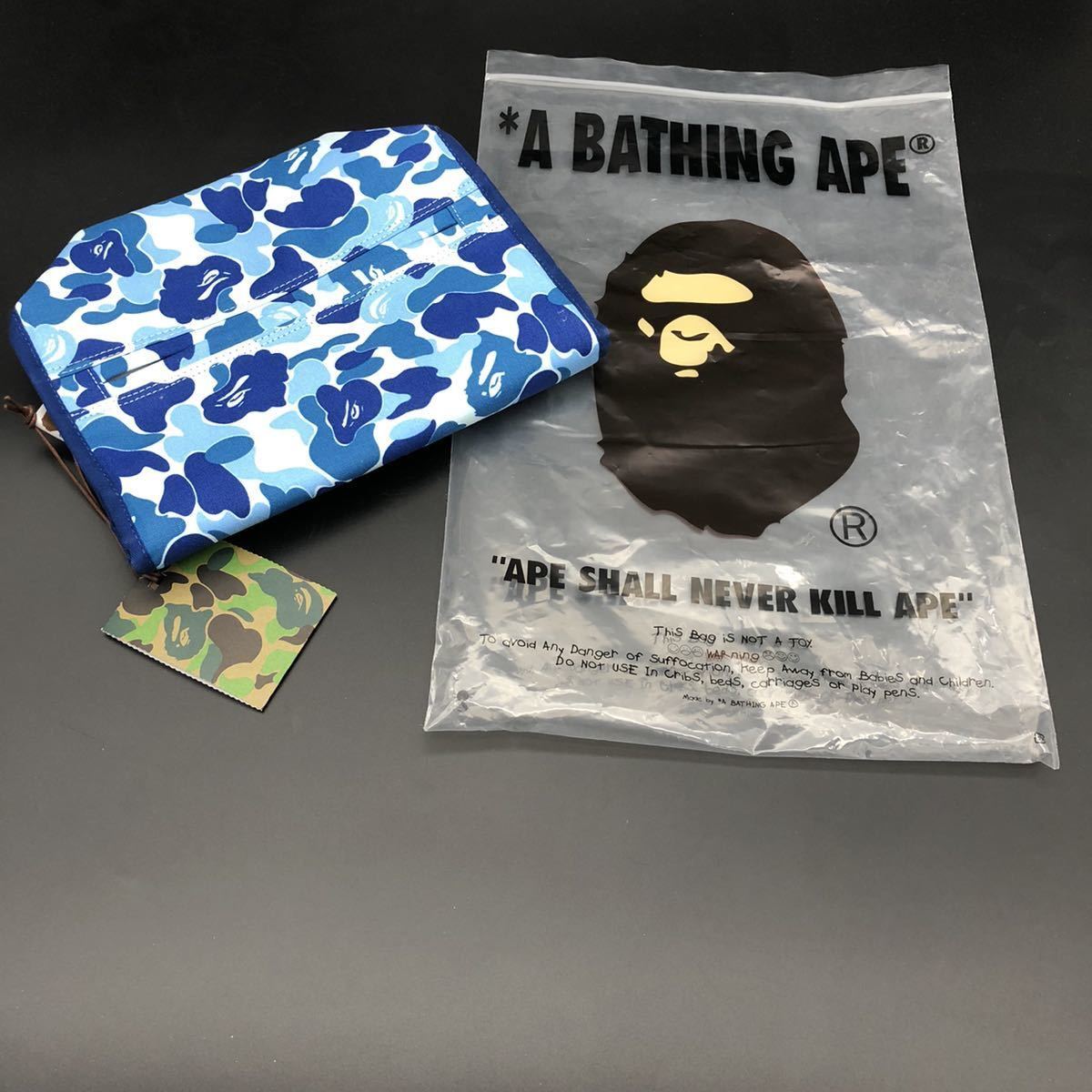 【未使用】未使用 袋・タグ付 アベイシングエイプ ボックスティッシュカバー 青 A BATHING APE ABC CAMO TISSUE ...
