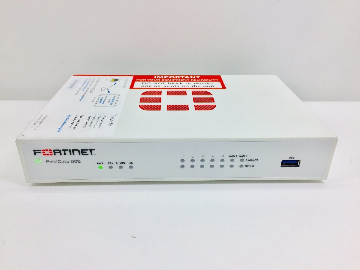 【傷や汚れあり】(ACアダプター付き)FORTINET FortiGateアプライアンス FortiGate 50E/FG-50Eの落札情報詳細 - ヤフオク落札価格検索 オークフリー