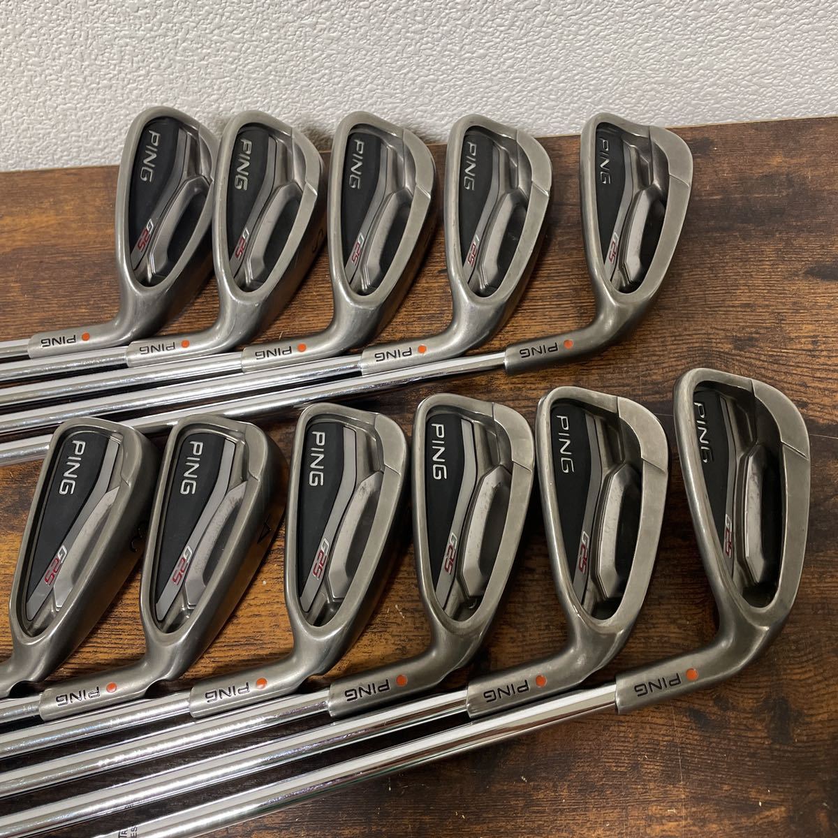 【やや傷や汚れあり】PING G25 アイアン 3〜w UW SW LW フルセット 11本 DG XP s300 ドットカラー オレンジ ダイナミックゴールド G30 G400 G410 の ...