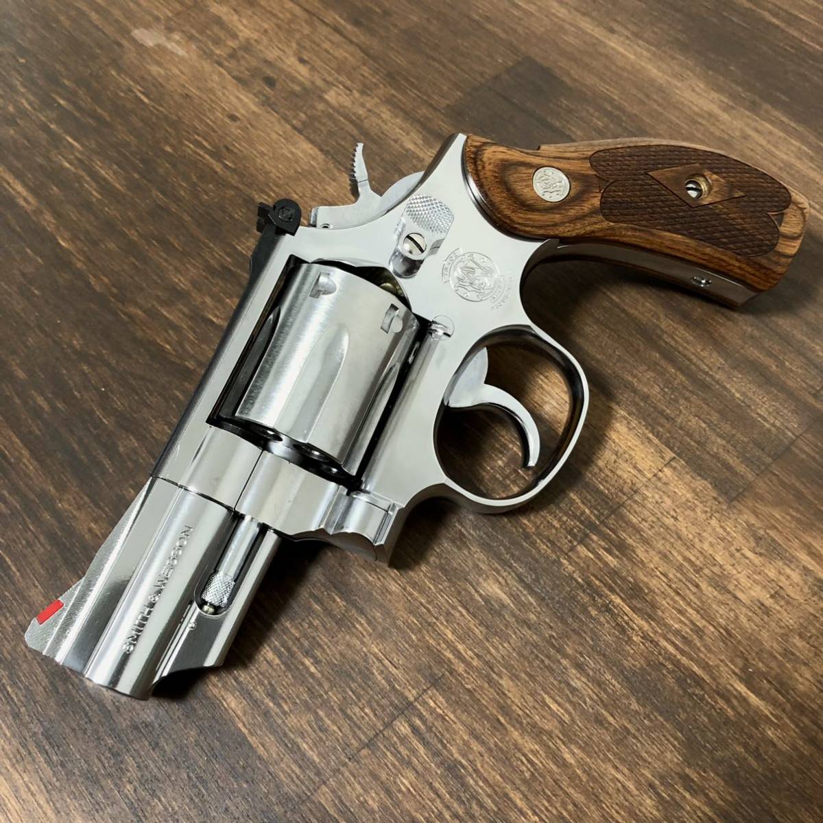 【未使用に近い】超美品！レア！タナカ S&W M66 2.5inch Ver3 アルタモント ウッドグリップ付き タナカワークス エアガン ...