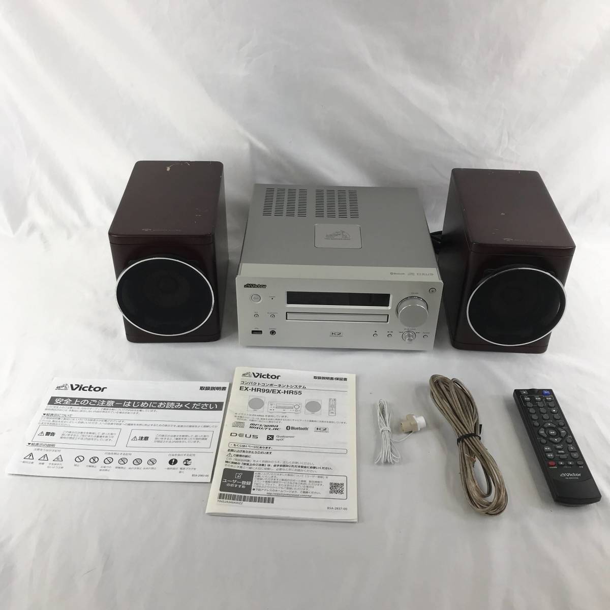 【やや傷や汚れあり】JVC EX-S3-T コンポ部のみ CA-EXS3-T SP-EXS3-T JVCケンウッド CD ipod AM FM USB CDプレーヤー CDコンポ ウッドコーン ...