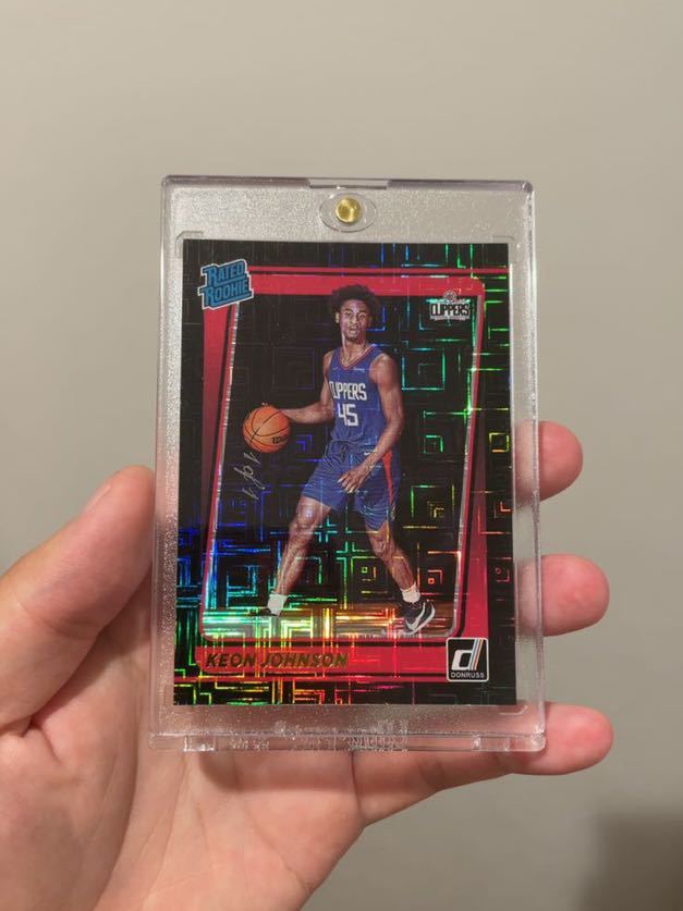 【未使用】keon johnson 1/1 donruss Rated Rookie trailblazers clippers Black ...