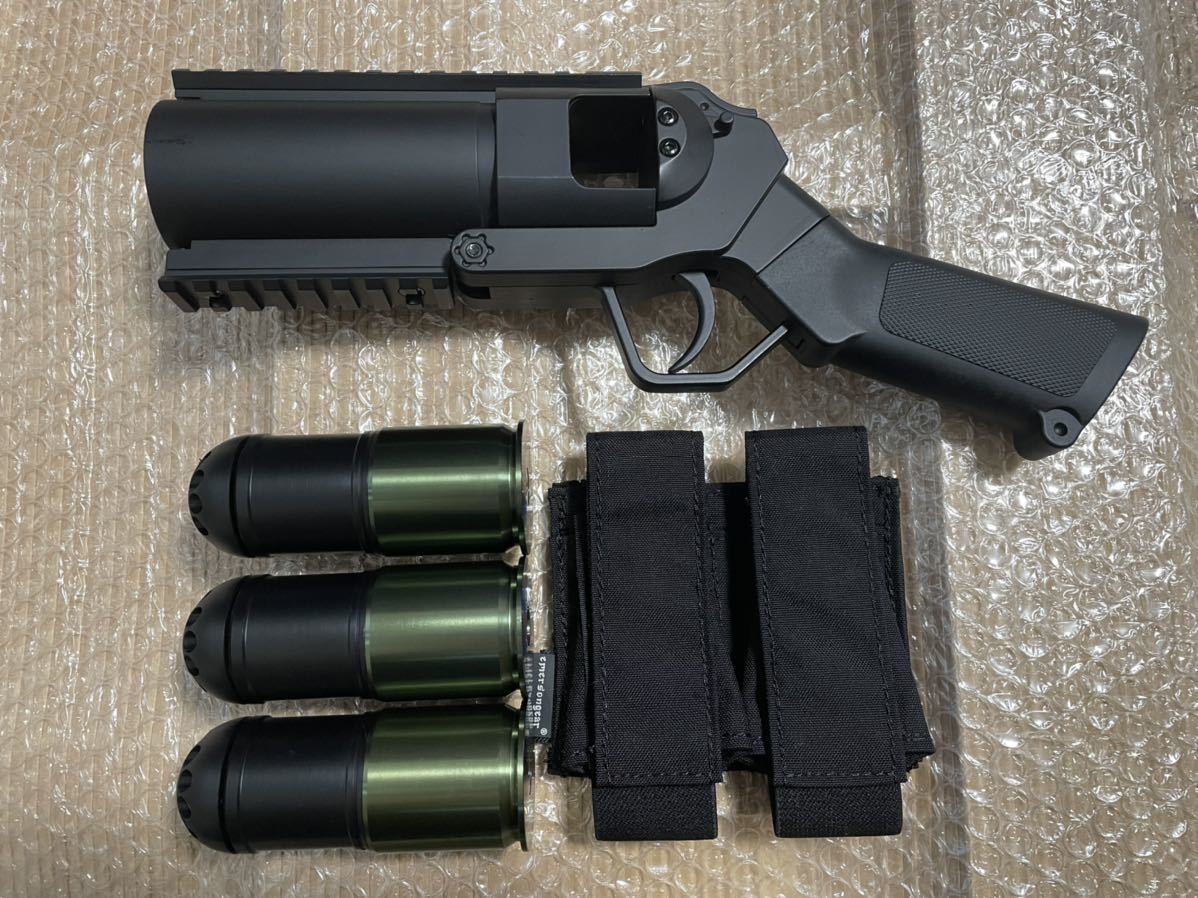 【未使用に近い】ジャンク CYMA製 M052 40mmカートリッジ用 M203タイプ ガス ピストルグレネードランチャー ブラックの落札情報 ...