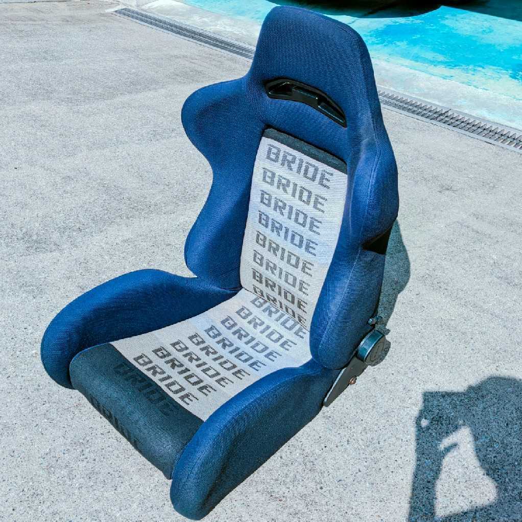 【やや傷や汚れあり】美品★BRIDE BRIX／ブリッド ブリックス／グラデーション／ネイビー／当時 ドリフト カスタム S13 S14 ...