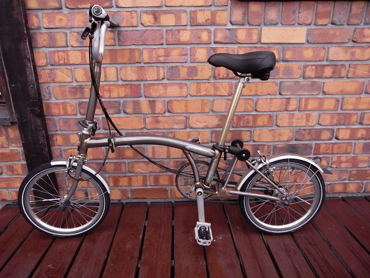 【やや傷や汚れあり】ブロンプトン RAW M6L-X チタン TITAN 少しカスタム brompton 2016年頃？ スーパーライトモデル ...