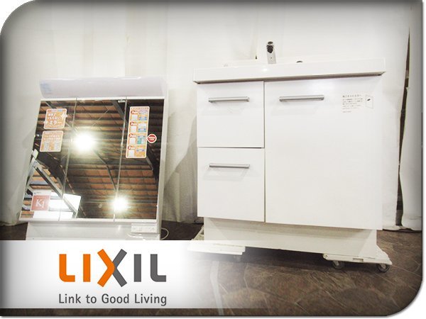 【未使用に近い】 展示品 未使用品 LIXIL/リクシル K1シリーズ W75 ドレッサー/三面鏡/ミラーキャビネット/洗面化粧台 20万 yjj8975k の落札情報詳細| ヤフオク落札価格 ...