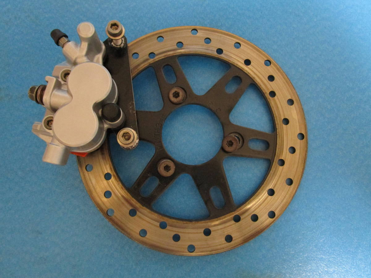 【傷や汚れあり】レターパック発 NSR 50 80 後期 ホンダ純正 フロント ブレーキキャリパー＆ディスクローター NSF XR エイプ ...