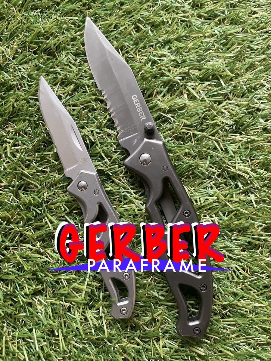 【やや傷や汚れあり】GERBER #005 PARAFRAME 2本セット ガーバー フォールディングナイフ 折りたたみナイフの落札情報詳細 - ヤフオク落札価格検索 オークフリー