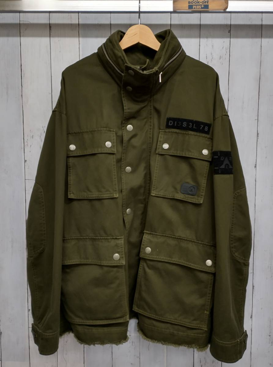 【やや傷や汚れあり】【値下げ】DIESEL M65 J-TOUCHA JACKET 00SQNI 0DAVC 512 ディーゼル ジャケット カーキ フード収納 ミリタリージャケットの落札情報 ...