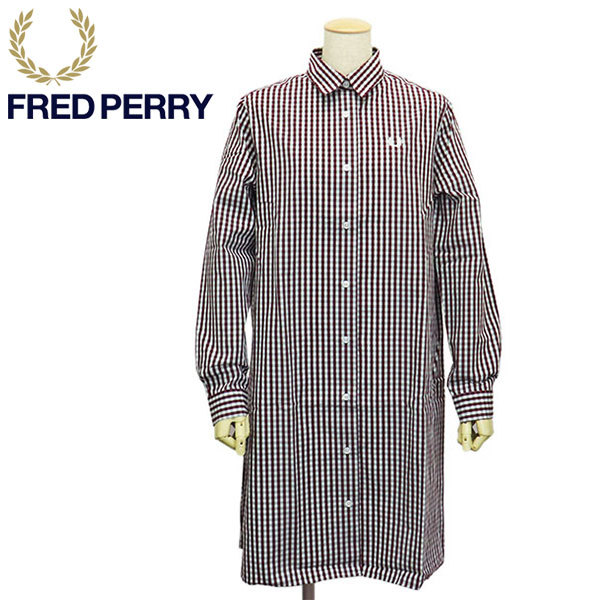 【未使用】FRED PERRY (フレッドペリー) D2158 PLEATED GINGHAM SHIRT DRESS シャツドレス 472の ...