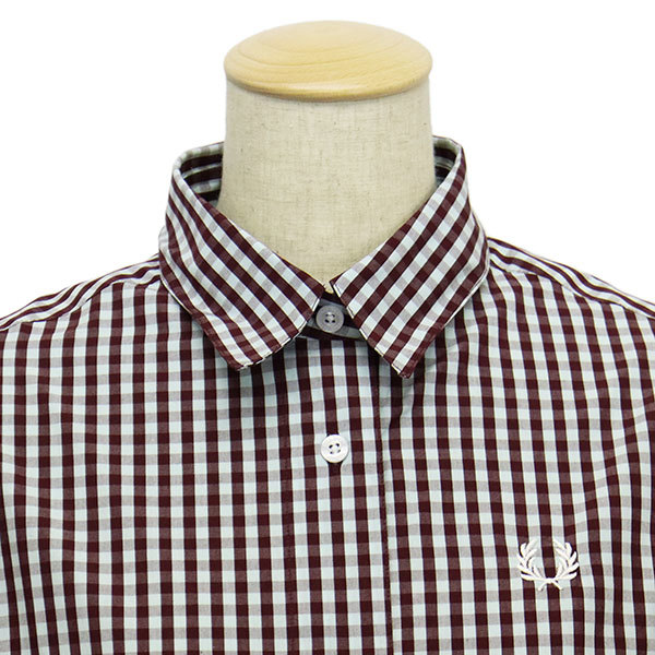 【未使用】FRED PERRY (フレッドペリー) D2158 PLEATED GINGHAM SHIRT DRESS シャツドレス 472の ...