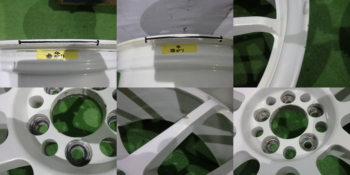 【傷や汚れあり】B278★TAKECHI PROJECT RacingHart CP-035★17×8.5J +48 5H PCD100★中古 ...