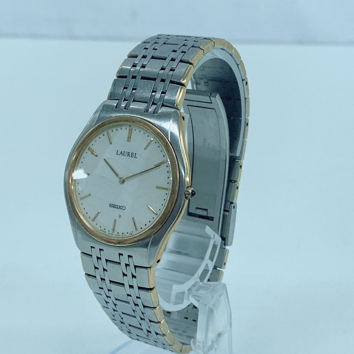 【やや傷や汚れあり】CV116 SEIKO/セイコー LAUREL/ローレル 18KT BEZEL/ベゼル SS+22KT クォーツ QZ ...