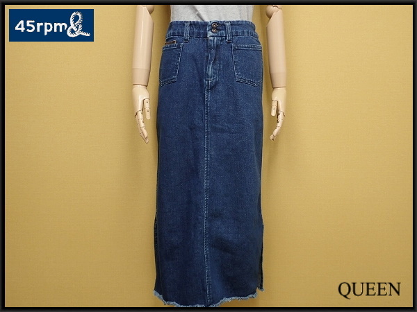 【目立った傷や汚れなし】45rpm デニムスカート・4 45アールピーエム/インディゴ/ロング/22*10*4-8の落札情報詳細 - ヤフオク落札価格情報 オークフリー