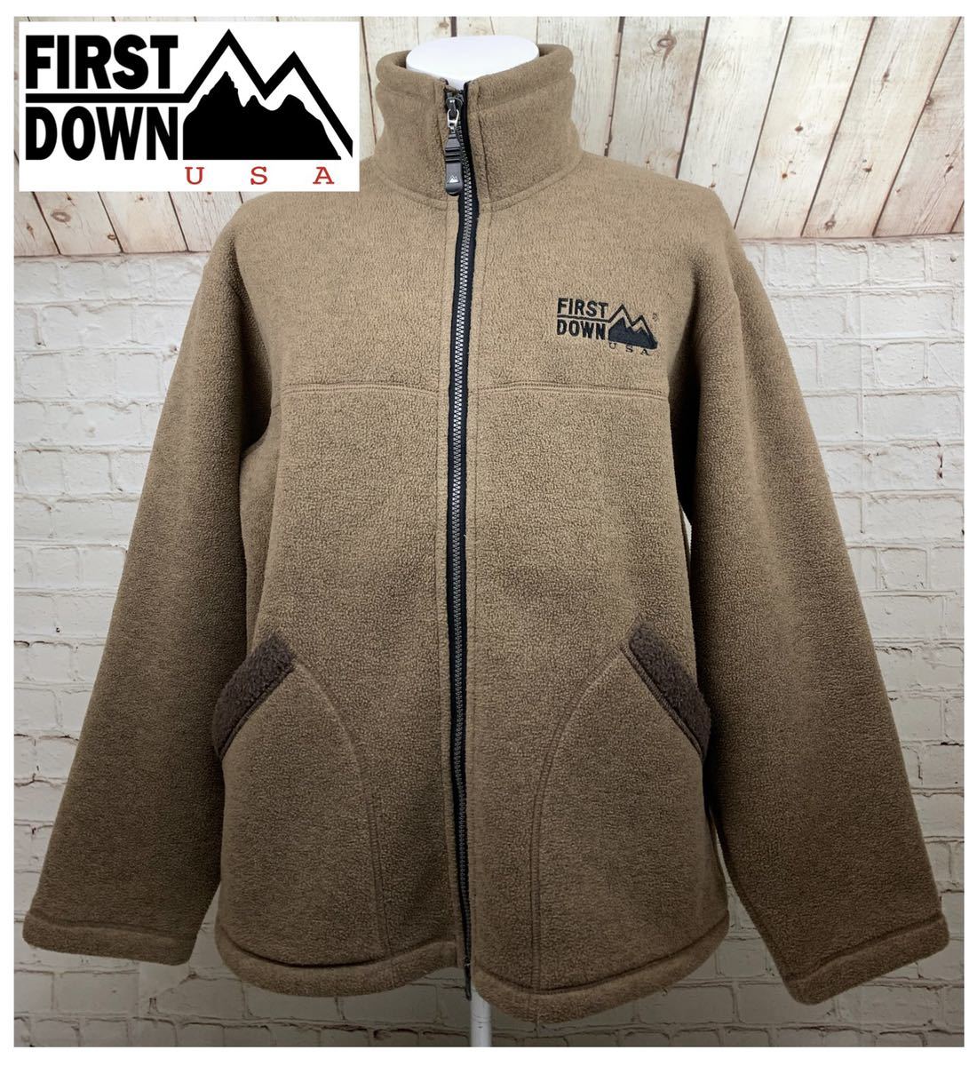 【目立った傷や汚れなし】[希少美品]90s FIRST DOWN(ファーストダウン)フリースジャケット/裏地ボアブルゾン/大きめサイズ/ダブルジップ/1円スタート の落札情報詳細| ヤフオク ...