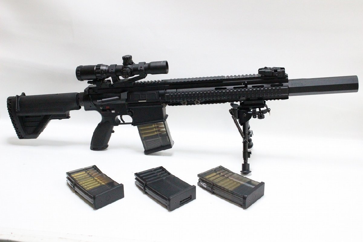 【やや傷や汚れあり】現状品 東京マルイ HK417D フルメタル電動ガン マガジン4個付き バッテリー無し 動作未確認 ジャンク 10 ...
