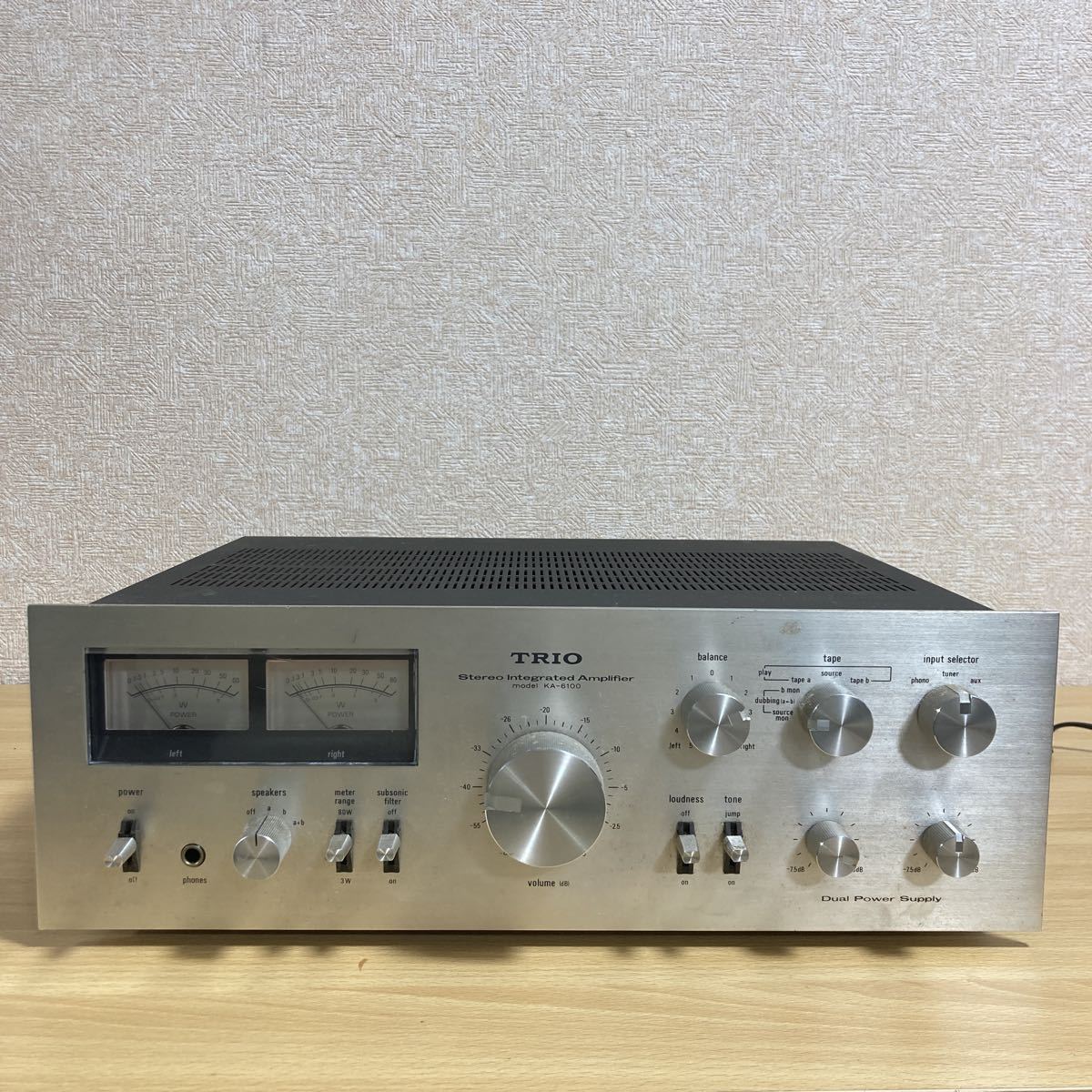 【傷や汚れあり】TRIO トリオ STEREO INTEGRATED AMPLIFIER KA-6100 ステレオ プリメインアンプ オーディオ機器 通電確認済み 10 ア 2052 の落札 ...