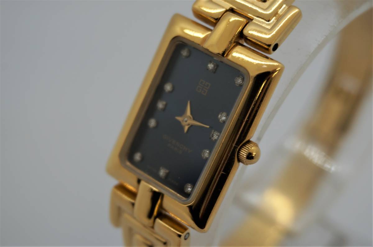 【傷や汚れあり】JJ68★〈QZ/不動〉ジバンシー GIVENCHY MILLESIME REG.MODEL 12Pダイヤ バングルウォッチ レディース クォーツ 腕時計 中古★ の落札情報 ...