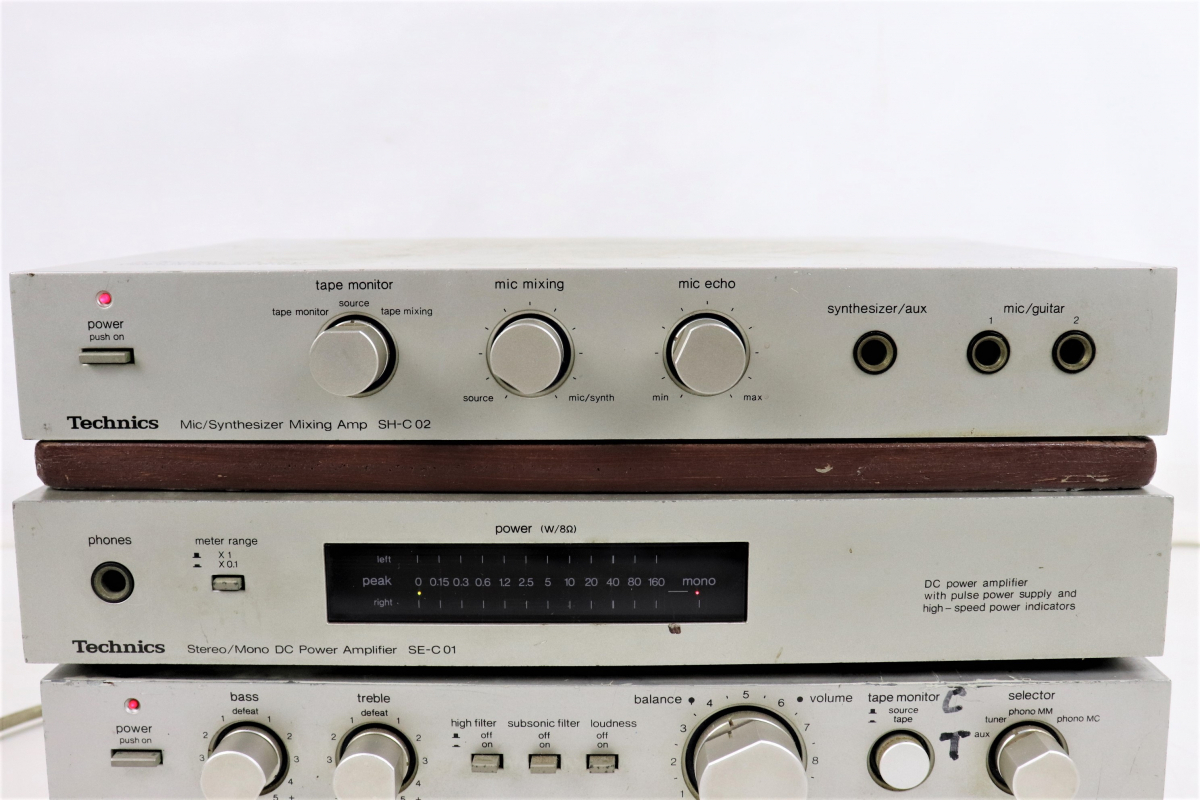 【やや傷や汚れあり】【通電OK】 Technics テクニクス システムコンポ SH-C02 / SE-C01 / SU-C01 / ST ...