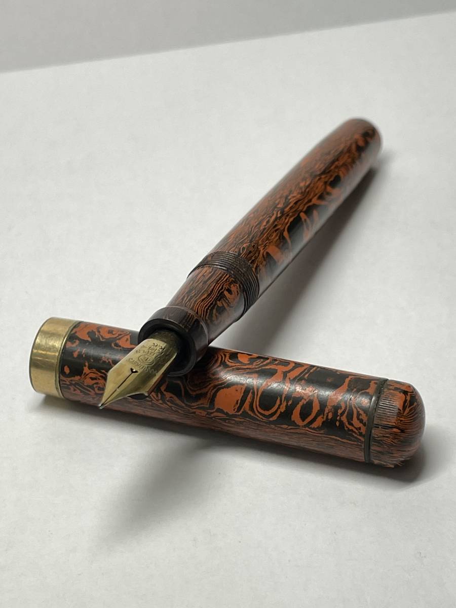 【傷や汚れあり】☆希少 レア WARRANTED MARUKIN'S GOLDPEN K14 木目柄 インク止め式 万年筆 ！の落札情報詳細 - ヤフオク落札価格検索 オークフリー