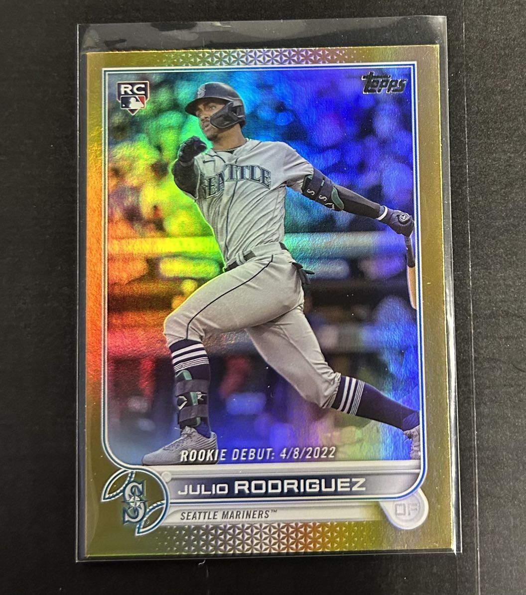 【未使用に近い】2022 Topps Update MLB Julio Rodriguez Mariners RC Gold Foil ...