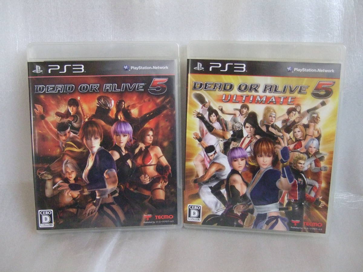 【やや傷や汚れあり】DEAD OR ALIVE 5 DEAD OR ALIVE 5 ULTIMATE 2本セット PS3 DOA コーエー ...