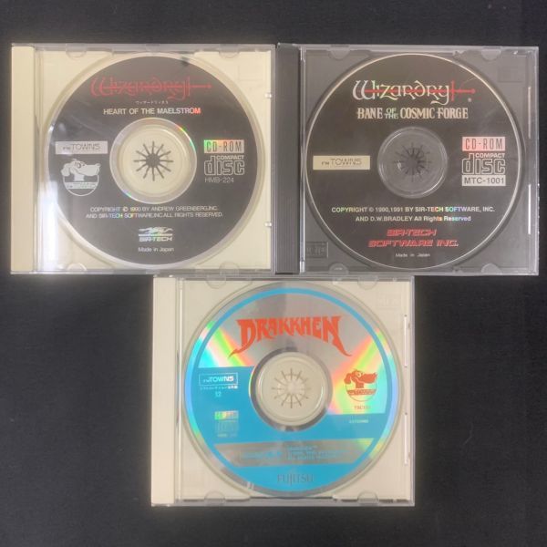 【やや傷や汚れあり】EJc014O06 3点セット FM TOWNS CD-ROM DRAKKHEN Wizardry ゲームソフト まとめの落札情報詳細 - ヤフオク落札価格検索 オークフリー