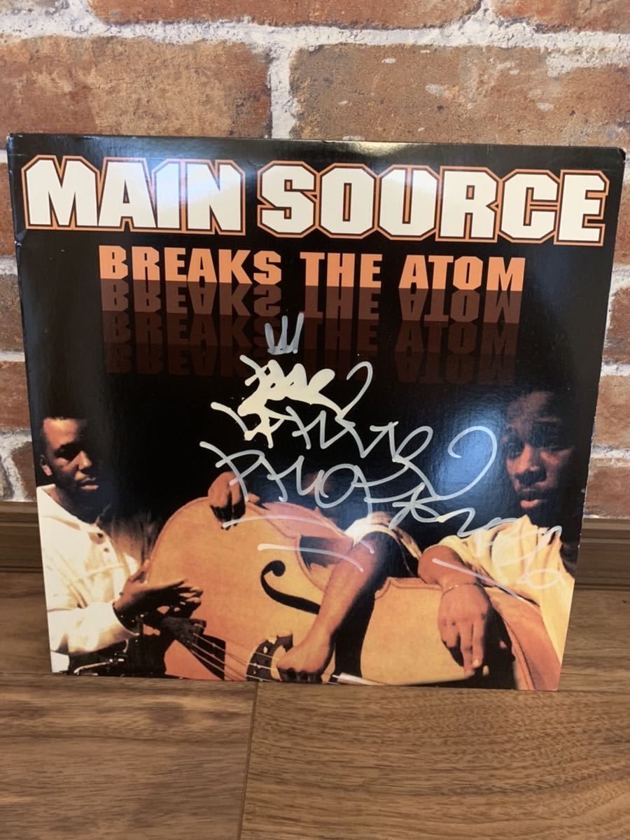【やや傷や汚れあり】main source large professor 直筆サイン付き breaks the atom ...