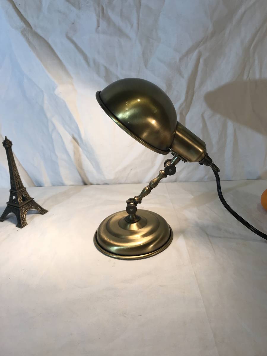 【目立った傷や汚れなし】送料無料 シャビー インターフォルムINTERFORM INC.デスクライト CLASSIC -クラシック- GD ゴールド（金色 インダストリアル ミニ 電球付 の ...