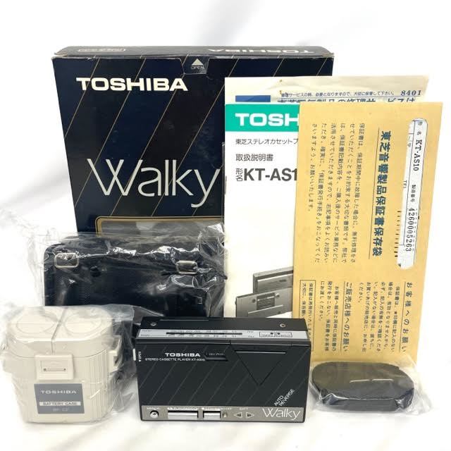 【やや傷や汚れあり】仙8 TOSHIBA KT-AS10 東芝 ステレオカセットプレーヤー 箱有 説明書有 備品有 音響機器 レトロ カセット ...