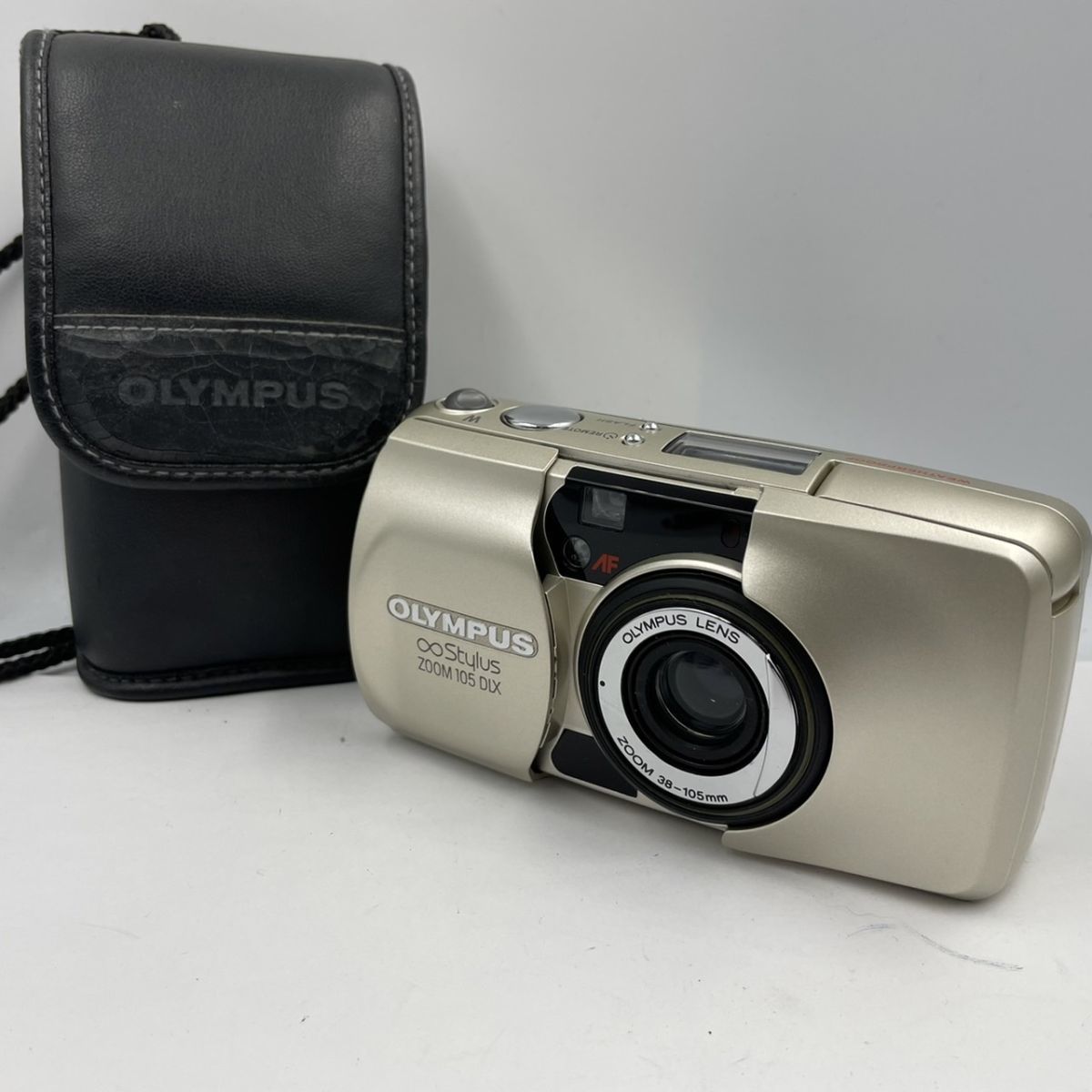 【傷や汚れあり】K308-U31-12 OLYMPUS オリンパス ∞Stylus ZOOM 115 DLX フィルムコンパクトカメラ オートフォーカス 38-105mm 通電可 ケース付き ...