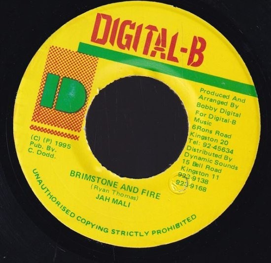 【やや傷や汚れあり】[Love Me Forever Riddim] Jah Mali - Brimstone And Fire BG594の ...