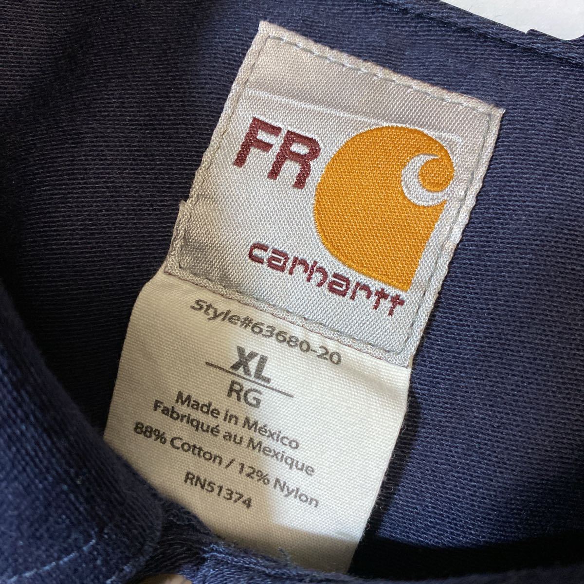 【目立った傷や汚れなし】カーハート carhartt FR リフレクター BD ワークシャツ ダークネイビー 系 サイズXL-RG 古着 の落札情報詳細| ヤフオク落札価格情報 オークフリー