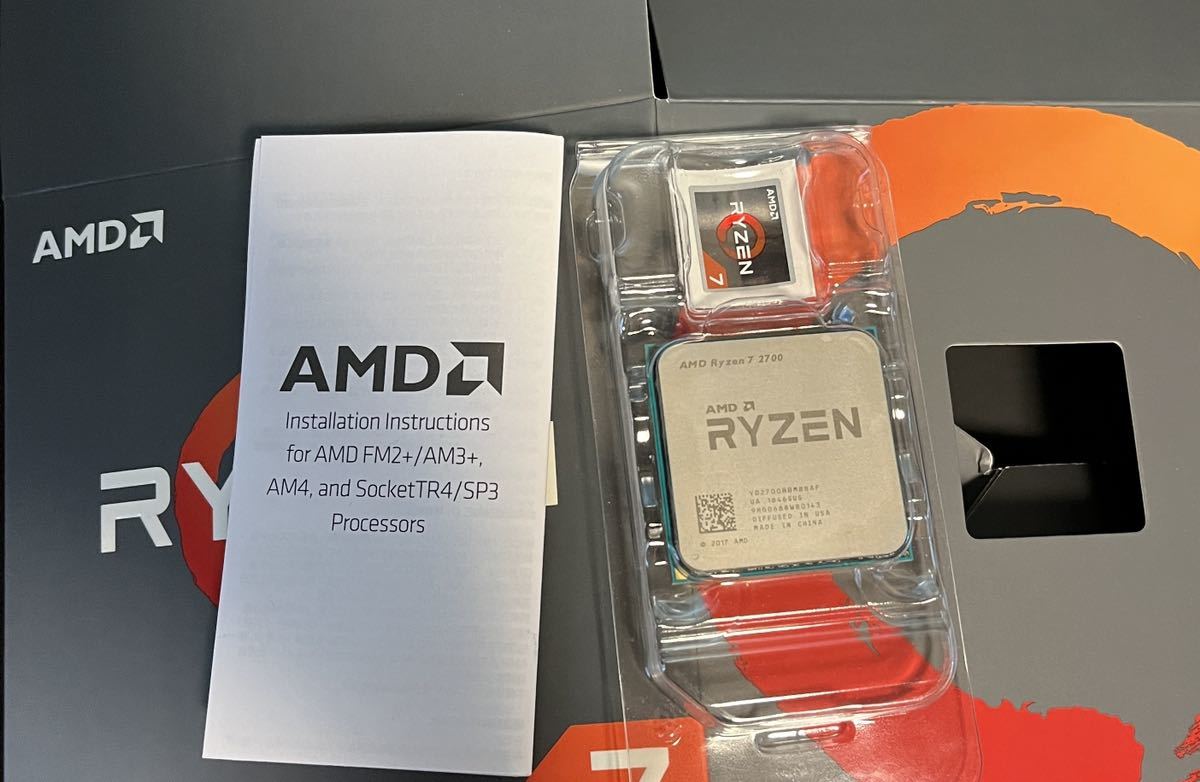 【目立った傷や汚れなし】AMD CPU Ryzen 7 2700 with Wraith Spire (LED) cooler ...