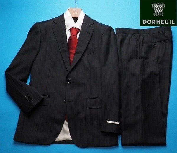 【未使用】新品11.8万円 大手百貨店扱い 日本製 秋冬『DORMEUIL ドーメル 英国製生地』ウール100% 艶感 ロイヤルツイル スーツA6黒(BK) 6941-2pの落札情報詳細 ...